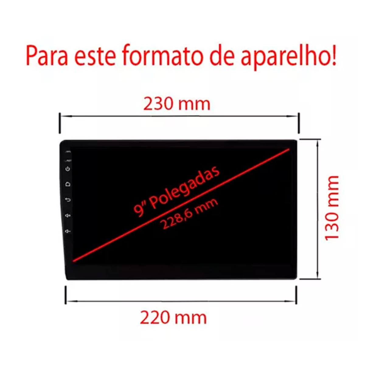 Central Multimídia Mp5 BT USB 2 Din Faaftech CM9 9 Polegadas Connect ...