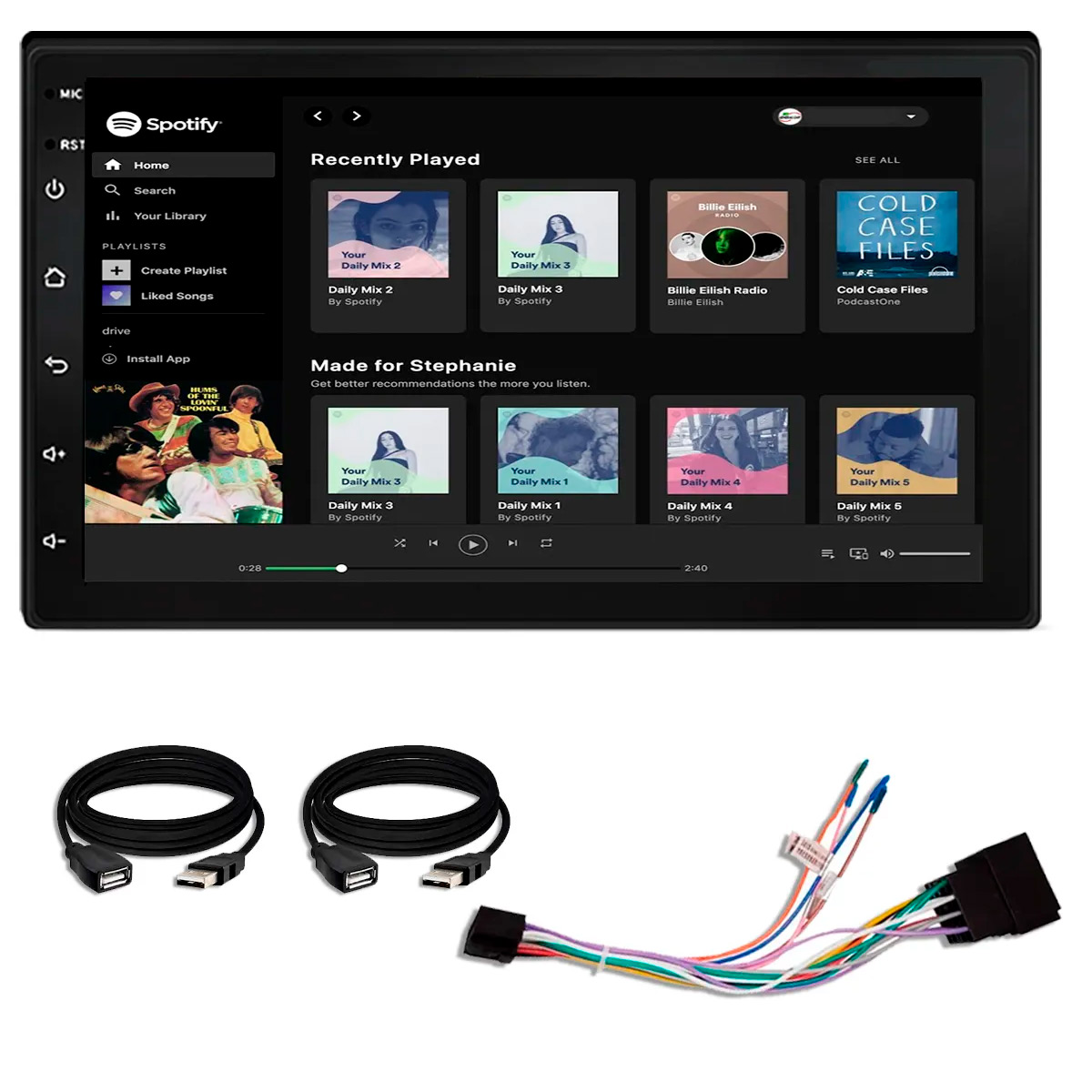 Central Multimídia JR8 7" Polegadas + Câmera R8 Moving Line 4k ...