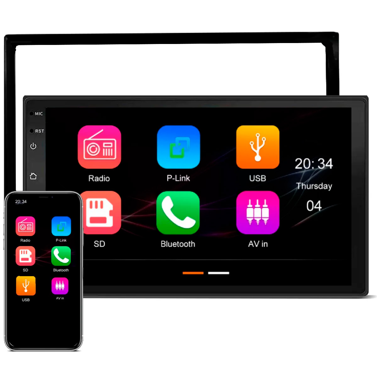 Central Multimídia 7" Polegadas Car Play/Android + Câmera de Ré ...