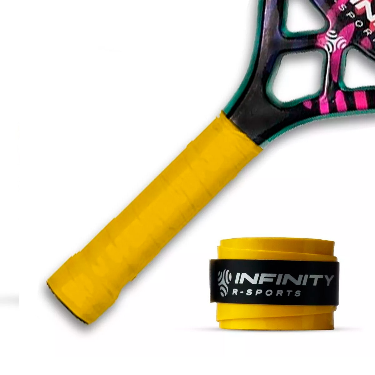Overgrip Beach Tennis Tênis Praia Colorido Amarelo Infinity Espessura 0 ...
