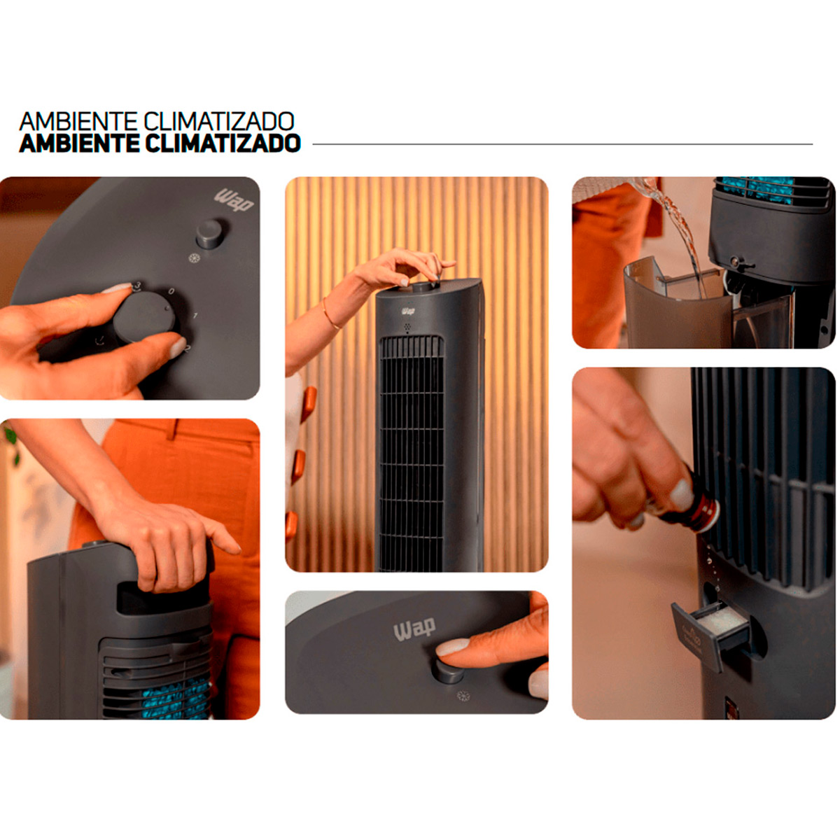 Climatizador Umidificador De Ar Difusor Wap Air Fresh 4 Em 1 De Torre ...