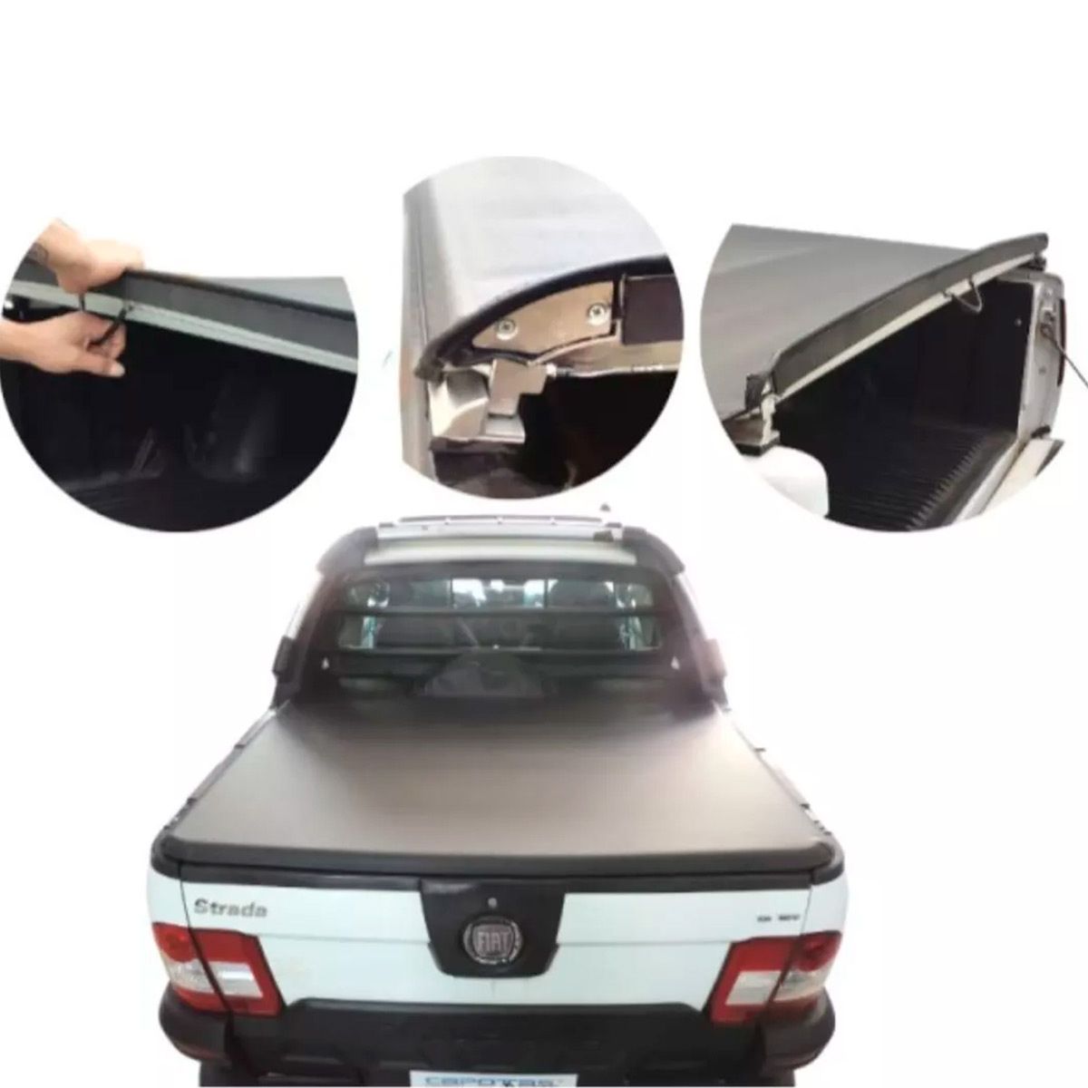 Capota Lona Marítima Fiat Strada Working 1998 a 2013 C/ Estepe ...