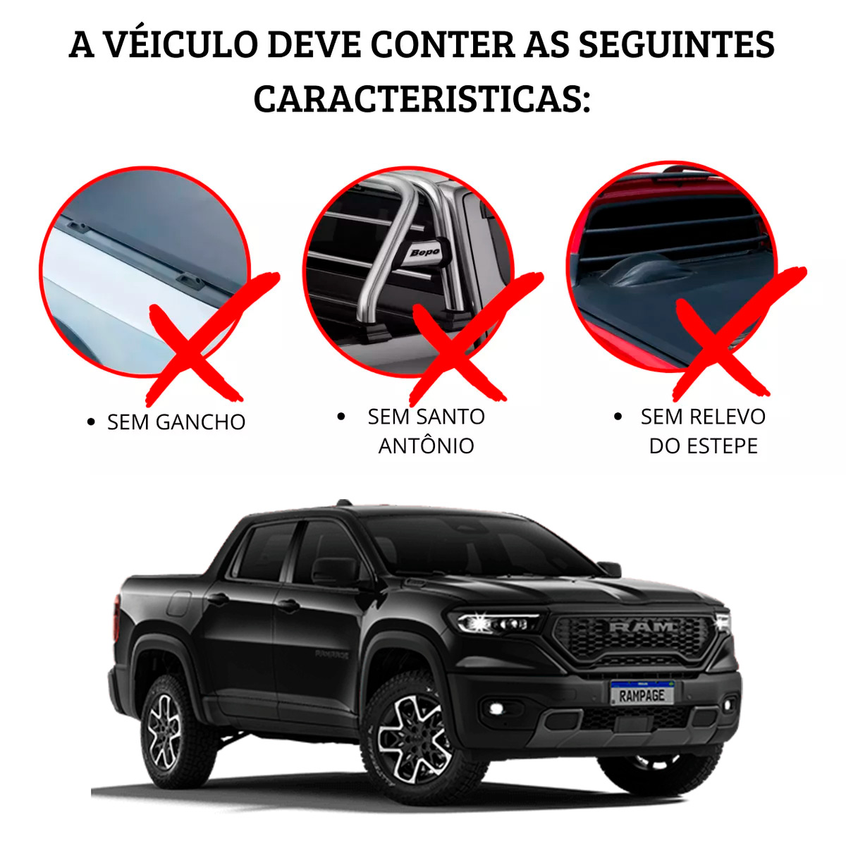 Capota Lona Marítima RAM Rampage 2023 em diante - Capotas Paraná - Auto ...