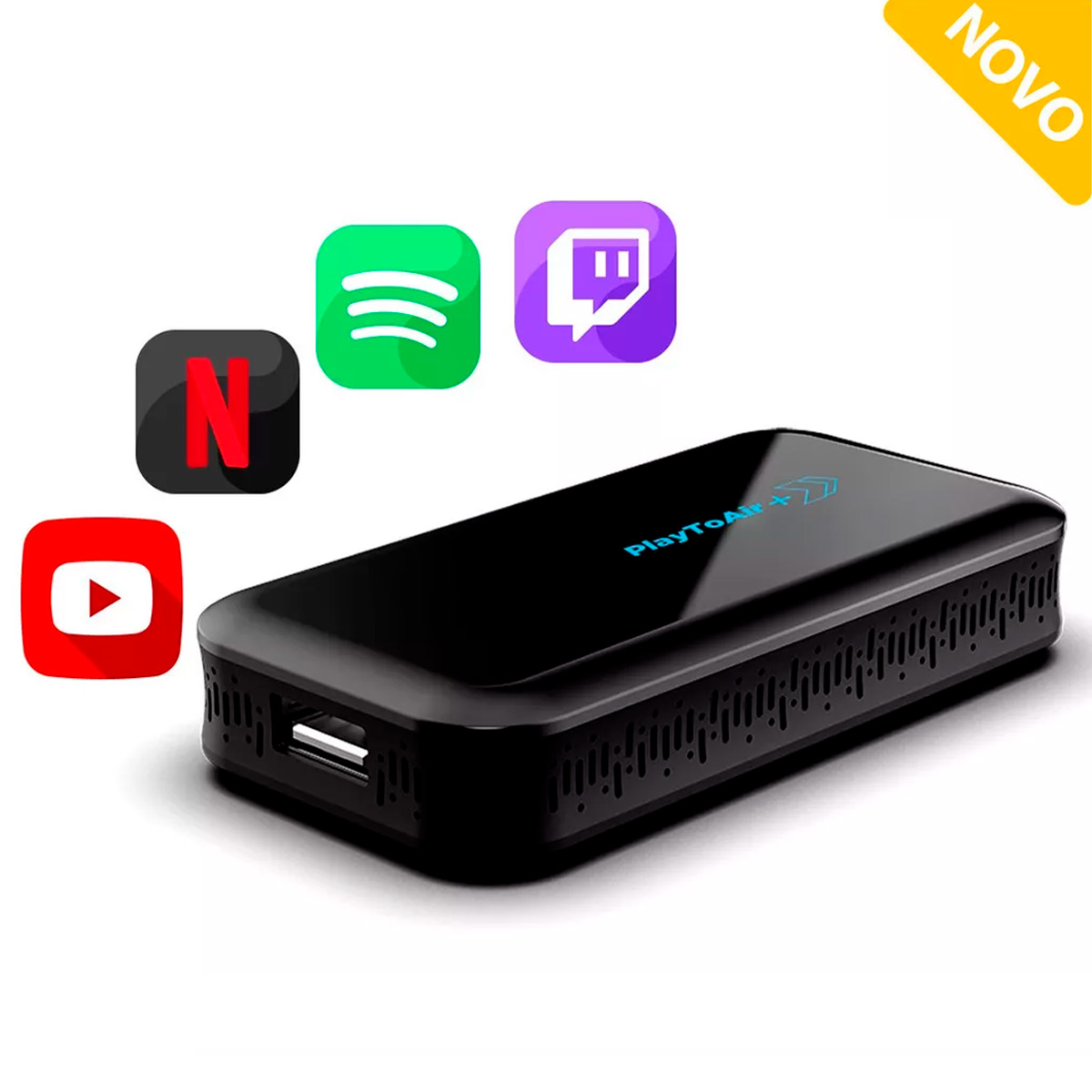 PlaytoAir Módulo Carplay Android Auto Espelhamento Sem Fio Via Wi-fi Bluetooth Para Multimídia ...