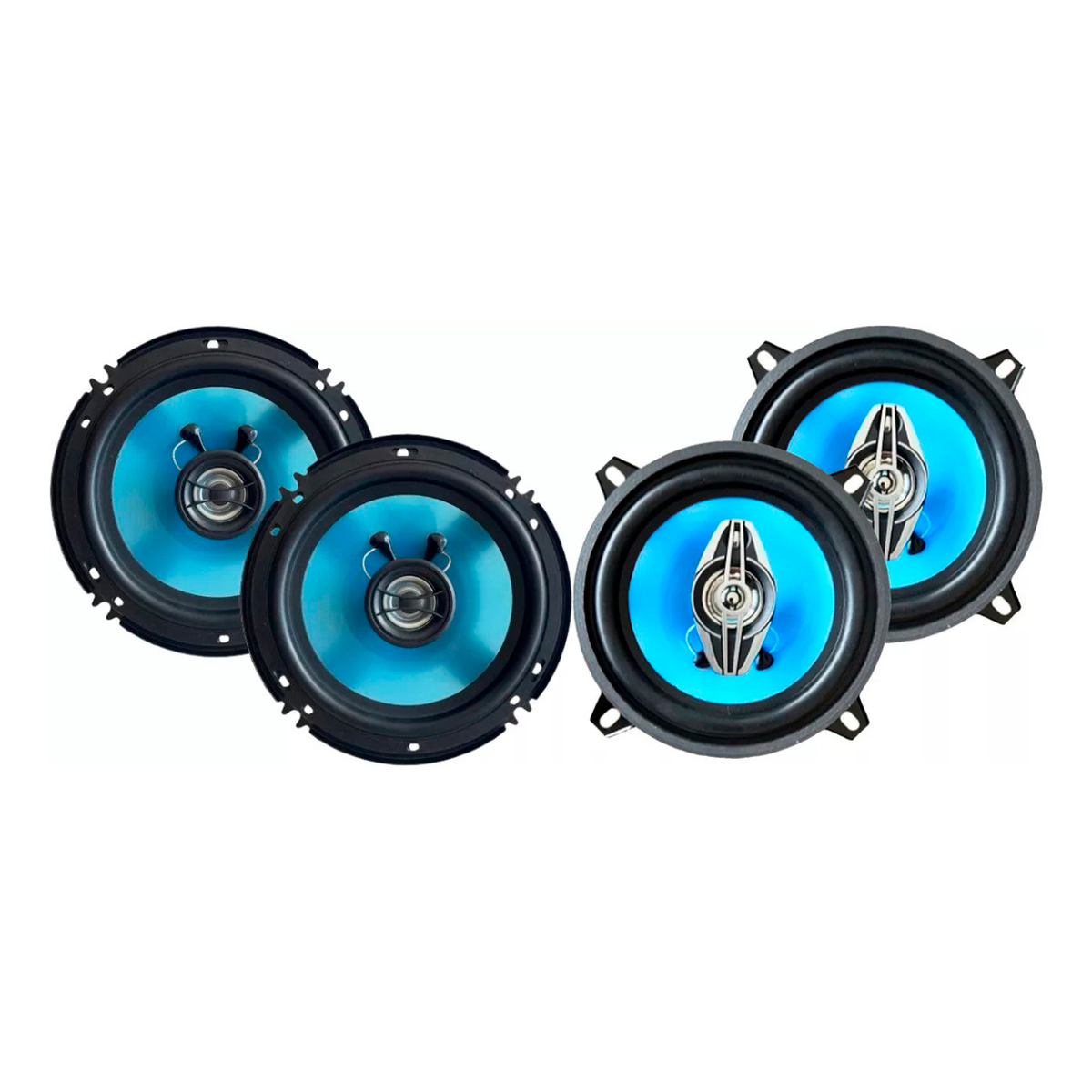 Kit Auto Rádio Automotivo + 2 Alto Falantes 6" + 2 Alto Falantes 5 ...