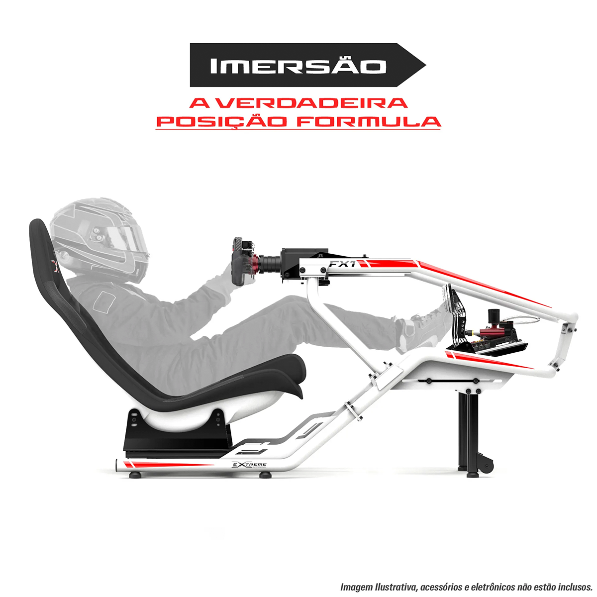 Simulador De Corrida Cockpit FX1 Estação Simples Suporte Para Volante ...