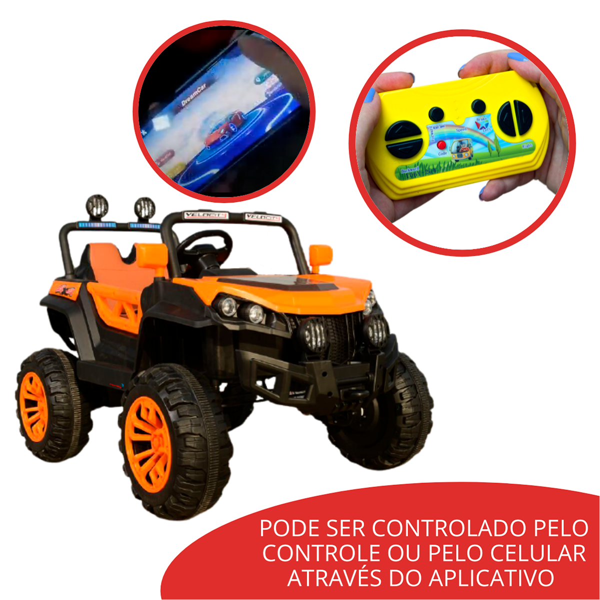 Mini Carrinho UTV Quadriciclo Elétrico Infantil Criança 12V com ...