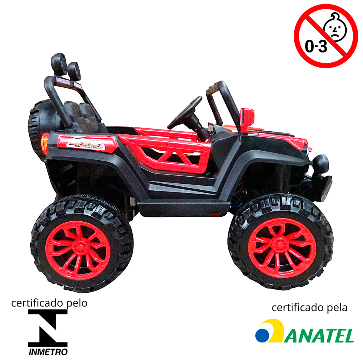 Mini Carrinho UTV Quadriciclo Elétrico Infantil 12V com Controle e 2 ...