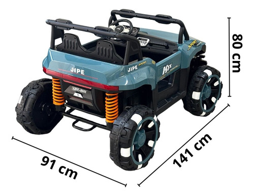 Carrinho Utv Elétrico Infantil 12v Azul Com Controle Remoto, Luz, Som ...