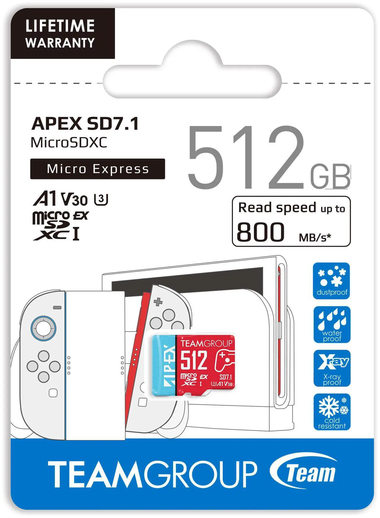 MICRO SD TEAMGROUP APEX MICROSDXC EXPRESS CARD 512GB 800MB/S PARA ...