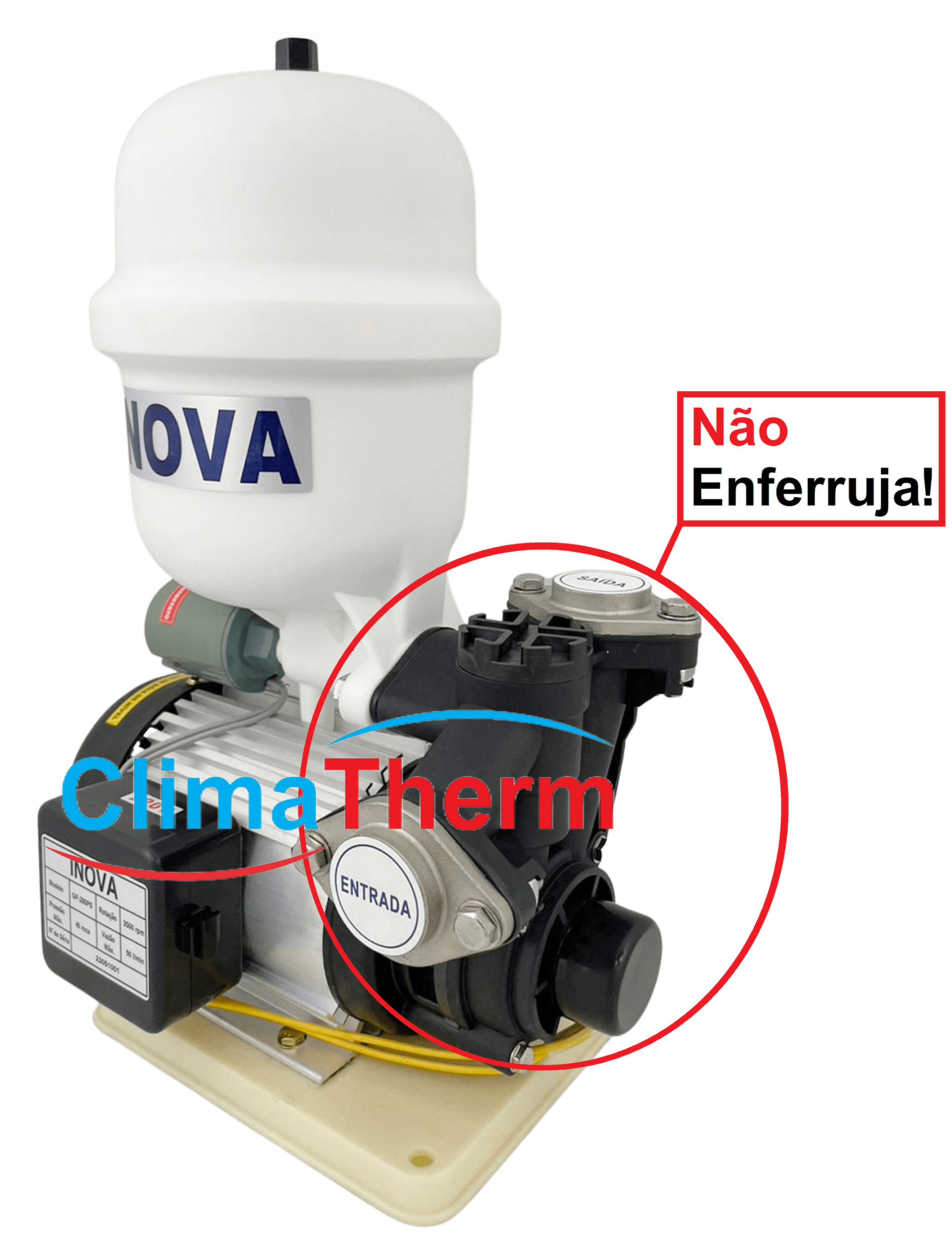 Bomba Pressurizador De Água Inova Gp 280 Ps 1/2 Cv Bivolt - Climatherm