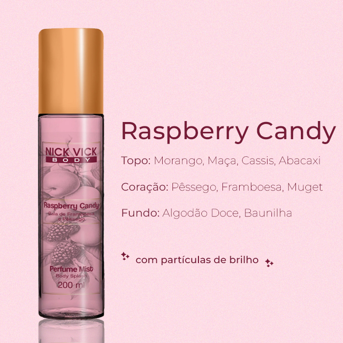Nick Vick Perfume Mist Body Splash Raspberry Candy 200ml - NV Beauty Shop