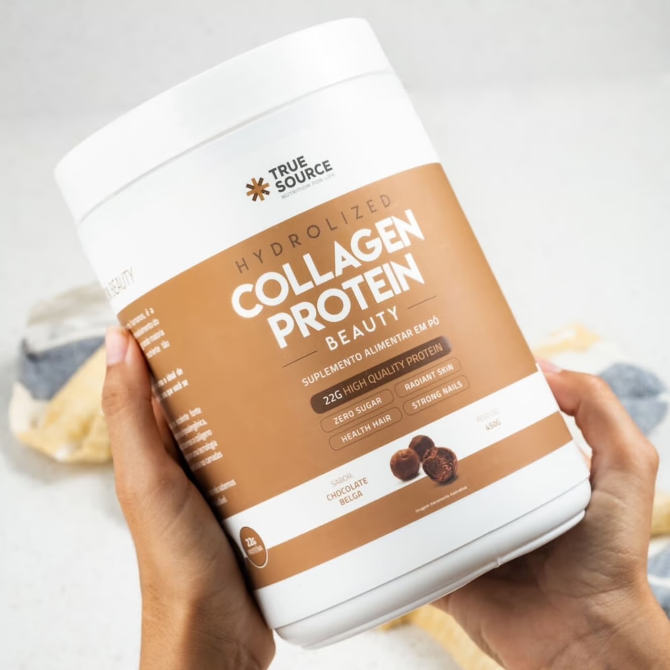 True Source Collagen Protein Chocolate Belga 450g - NV Beauty Shop