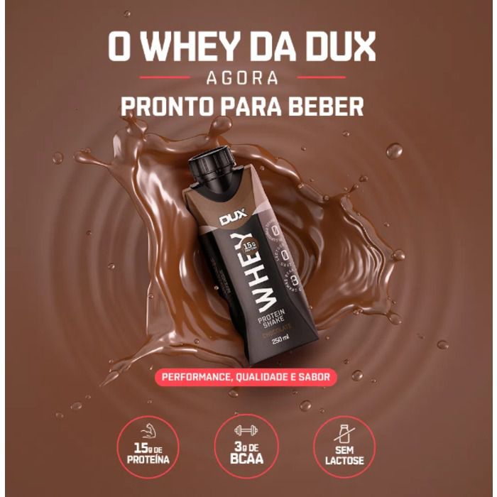 Whey Protein Shake Chocolate 250Ml Dux Nutrition - Armazém Pura Saúde
