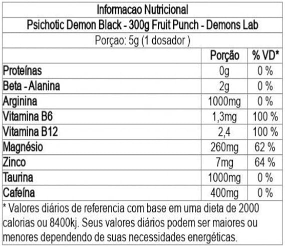 Psichotic Dragon 300G Fruit Punch Demons Lab - Armazém Pura Saúde