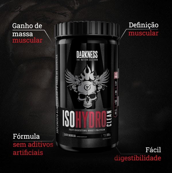 Iso Hydro Chocolate 900G Darkness - Armazém Pura Saúde