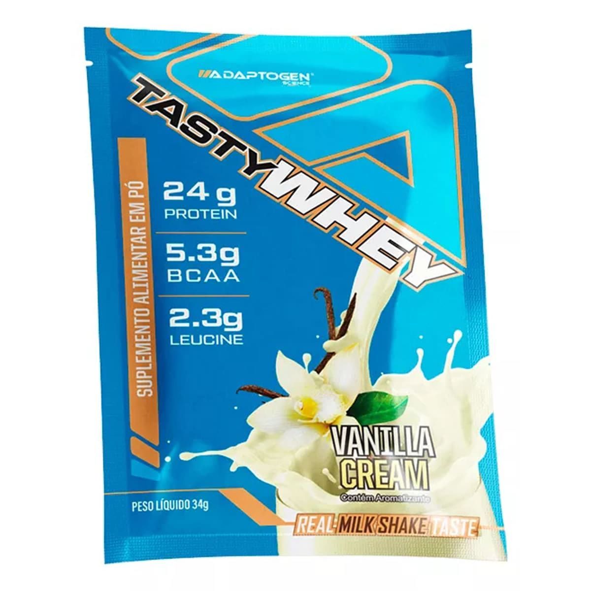 Packet Tasty Whey Vanilla Cream C/12 34G Adaptogen - Armazém Pura Saúde