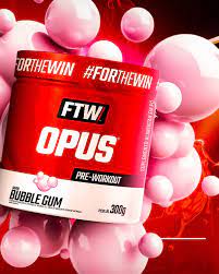 Opus Pre Workout 300G - Bubble Gum - FTW - Armazém Pura Saúde