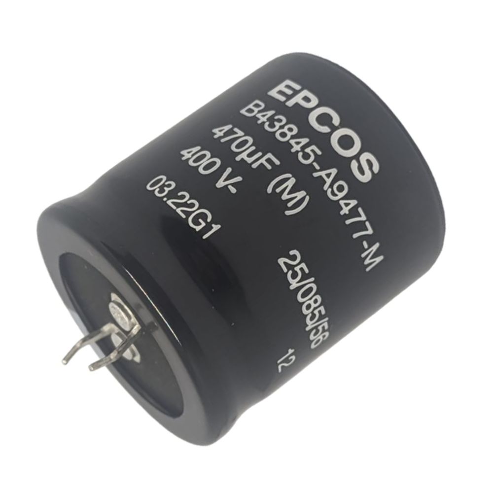 CAPACITOR SNAP-IN 470UF 400V 35X40MM B43845-A9477-M EPCOS - RS ...