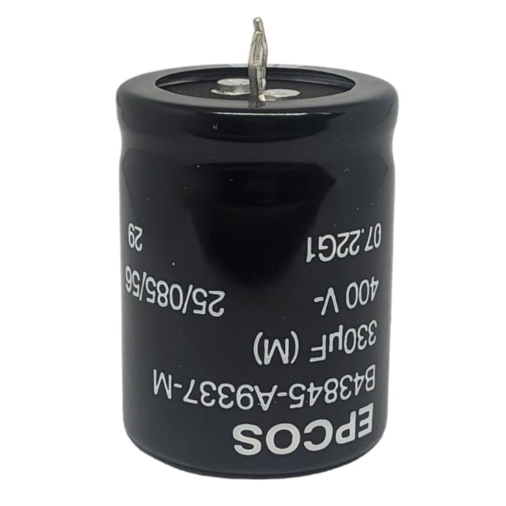 CAP. SNAP-IN 330 UF X 400 V-B43845A9337M-30X40 - RS COMPONENTES ELETRÔNICOS