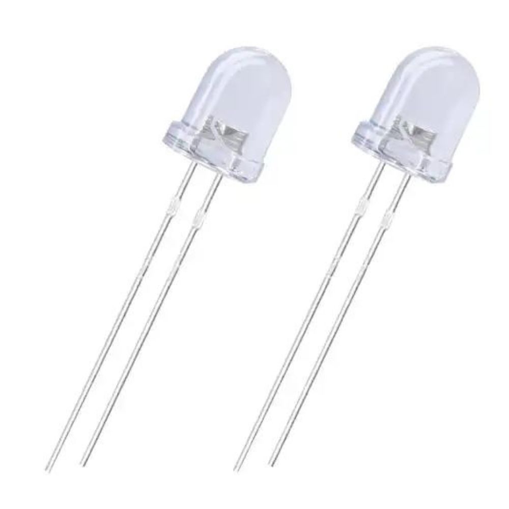 LED ALTO BRILHO 5MM BRANCO TRANSP 25000MCD - RS COMPONENTES ELETRÔNICOS