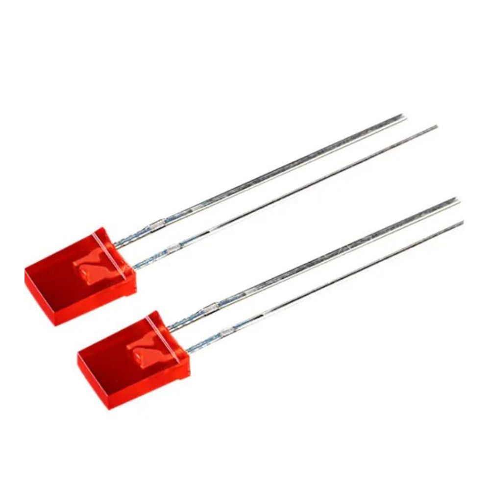 LED RETANGULAR 2X5X7 DIFUSO VERMELHO - RS COMPONENTES ELETRÔNICOS