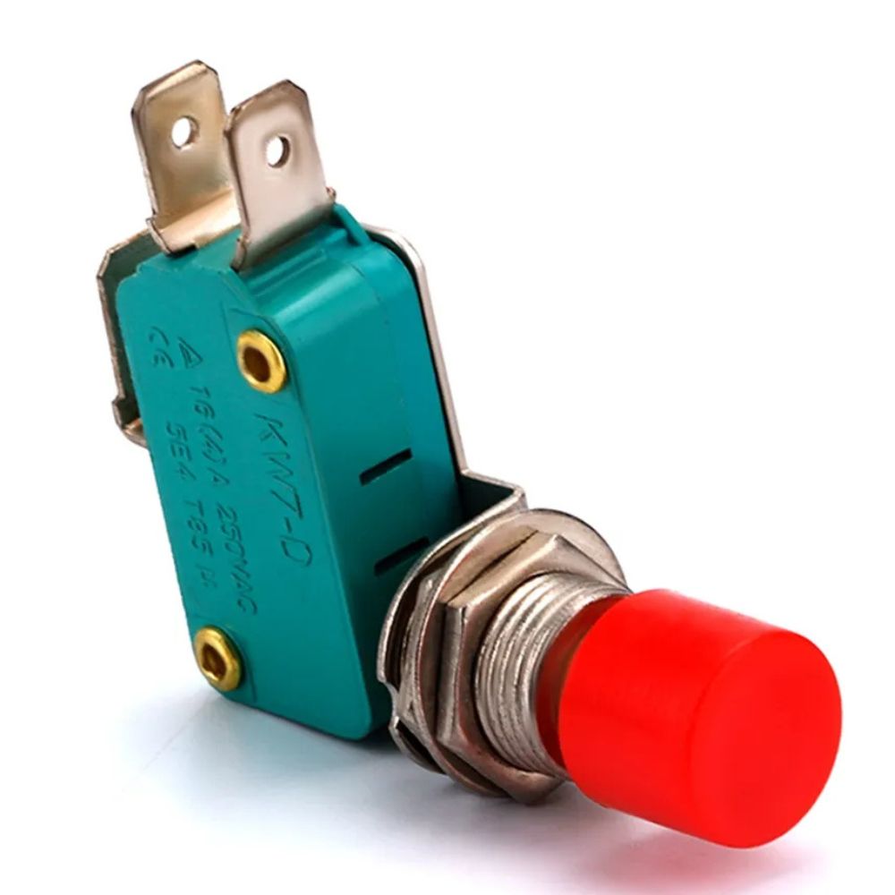CHAVE BOTÃO MICRO SWITCH DS438 NA S/ TRAVA VERMELHA - RS COMPONENTES ...