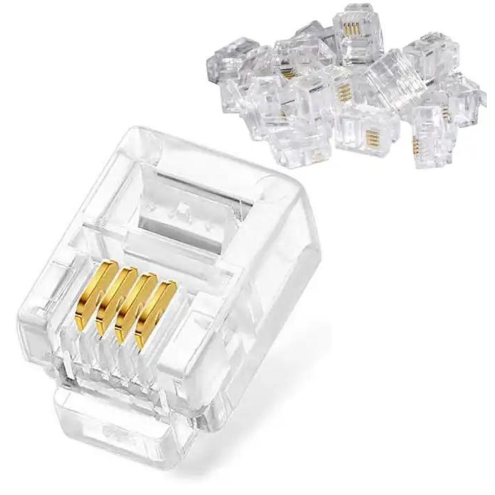 CONECTOR RJ12 6P6C MACHO PARA CABO 6 VIAS - RS COMPONENTES ELETRÔNICOS