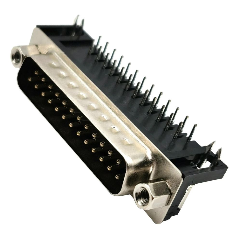 CONECTOR DB25 MACHO 90º SOLDA PCI DB25M90PCI - RS COMPONENTES ELETRÔNICOS