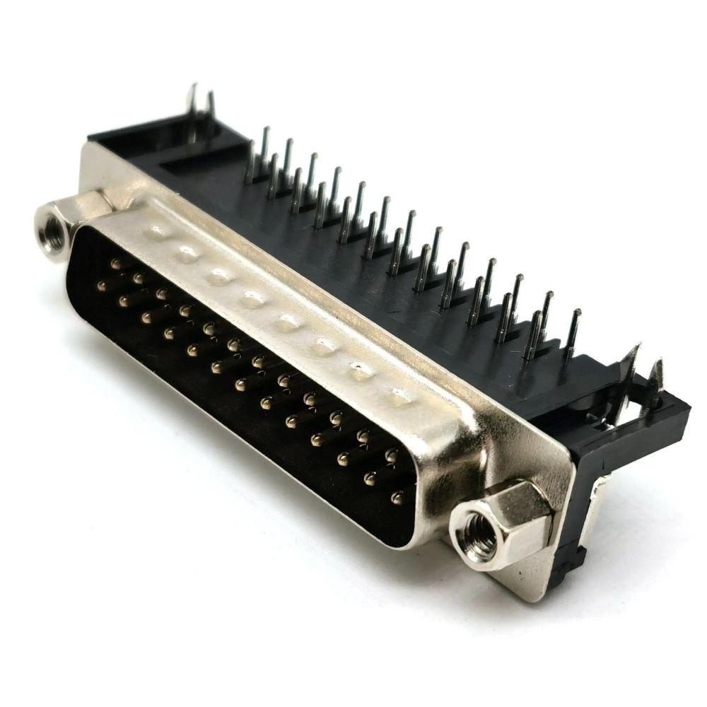 CONECTOR DB25 MACHO 90º SOLDA PCI DB25M90PCI - RS COMPONENTES ELETRÔNICOS