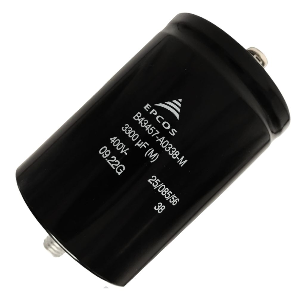 CAP. GIGA-ELCO 3.300UF 400V B43457A0338M 77X105MM TERMINAL PARAFUSO E ...