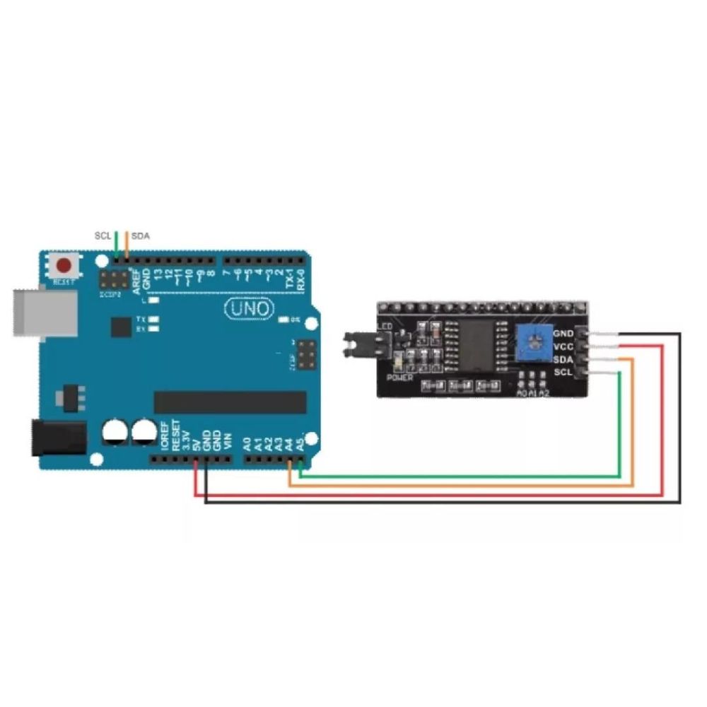 MÓDULO SERIAL I2C PARA DISPLAY LCD - RS COMPONENTES ELETRÔNICOS