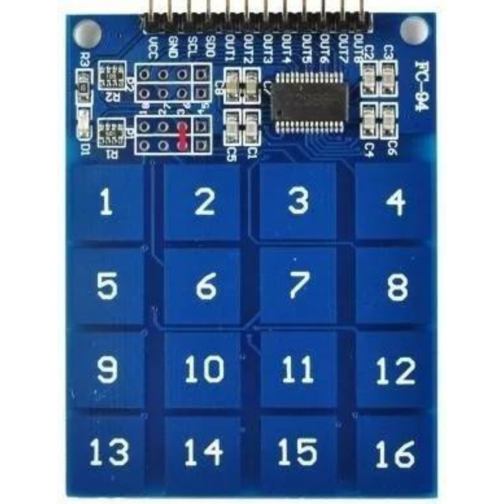 MÓDULO TECLADO TOUCH CAPACITIVO TTP229 16 TECLAS - RS COMPONENTES ...