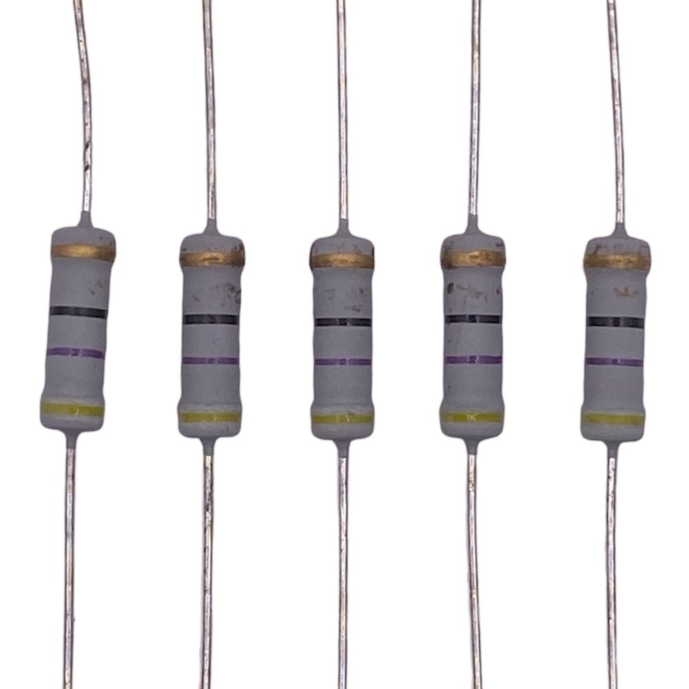 RESISTOR 47R 3W 5% METAL FILME AXIAL - RS COMPONENTES ELETRÔNICOS