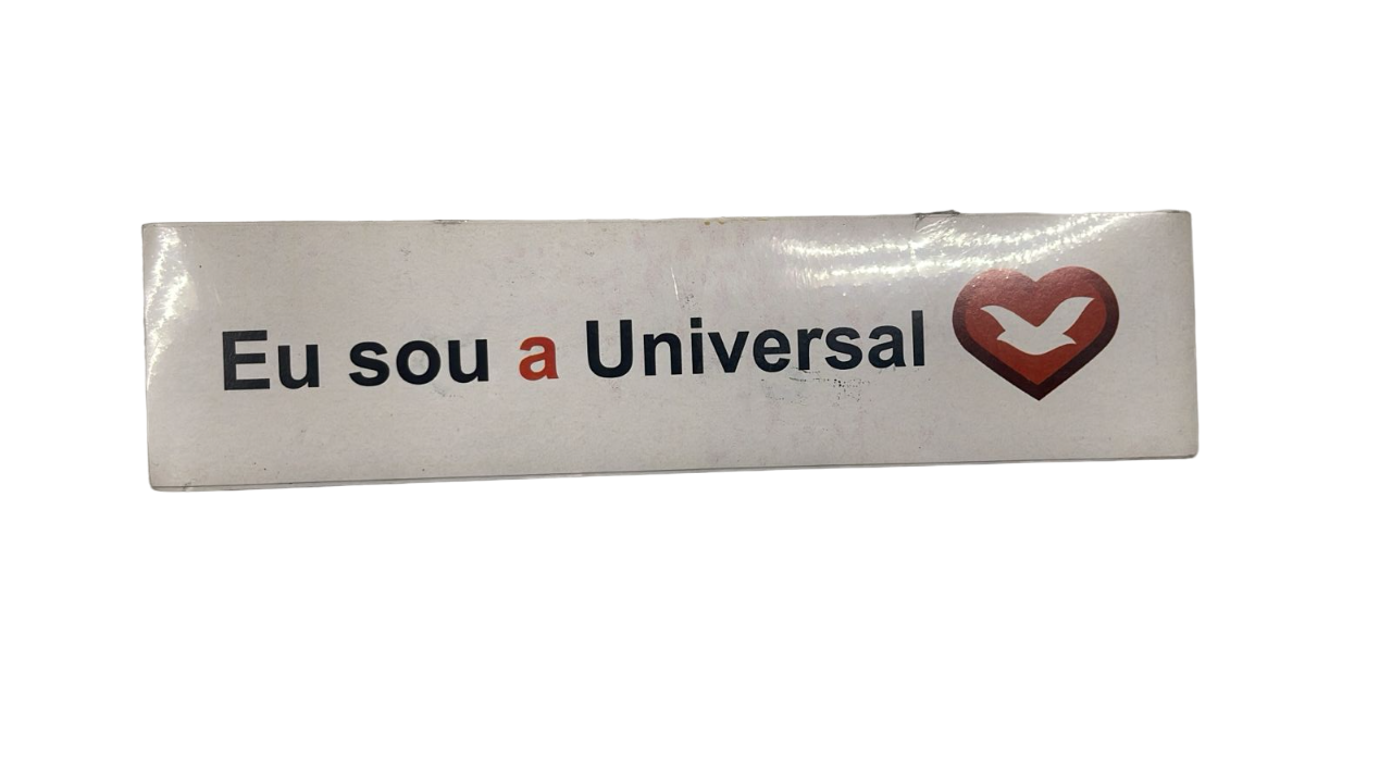 Adesivo Eu sou a Universal - 100 unids - Novo Israel - Matérias evangélicos Adesivo Eu sou a Universal - 100 unids - Novo Israel - Matérias evangélicos