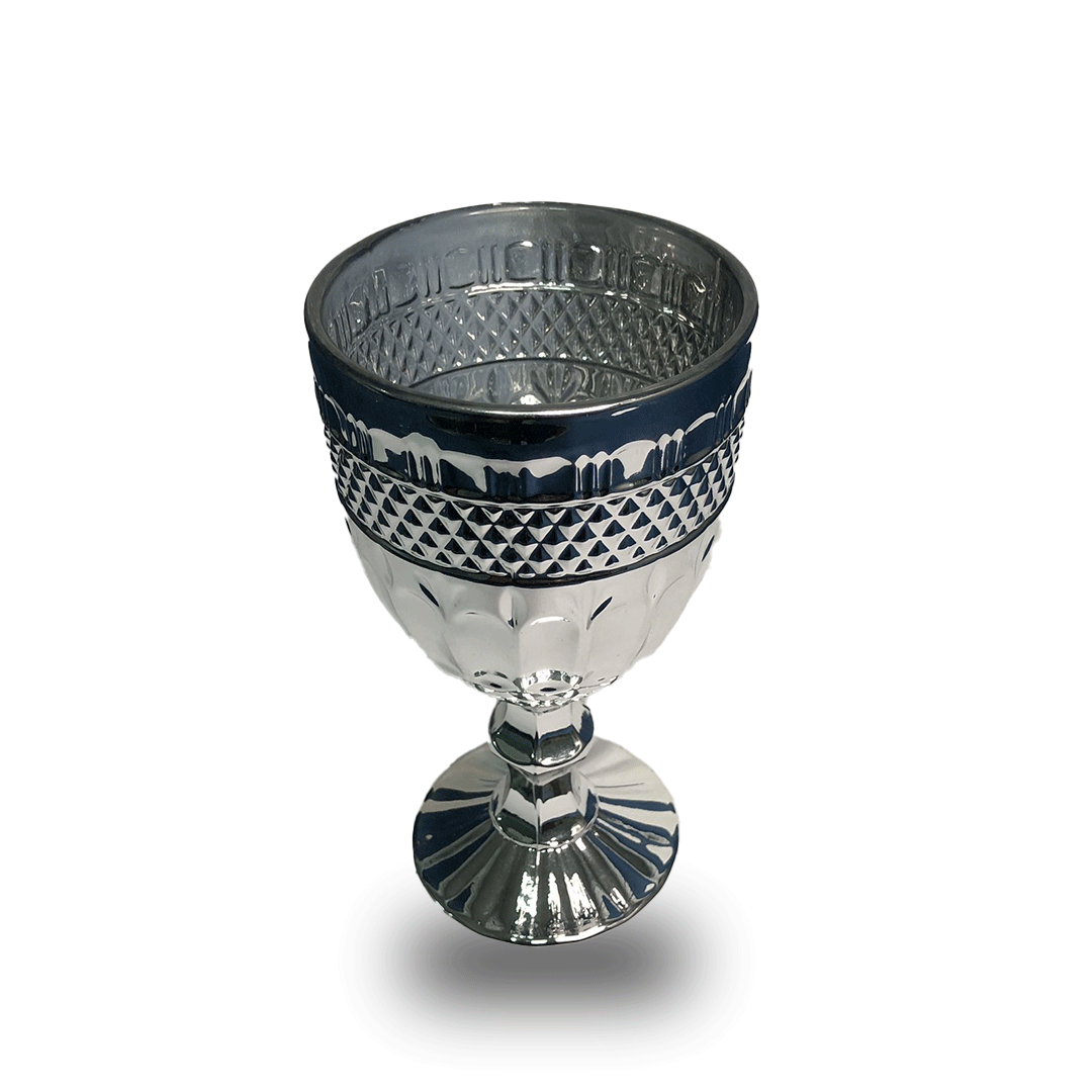 Taça de vidro Brand Prata Metalizado 345ml - Novo Israel - Matérias ...