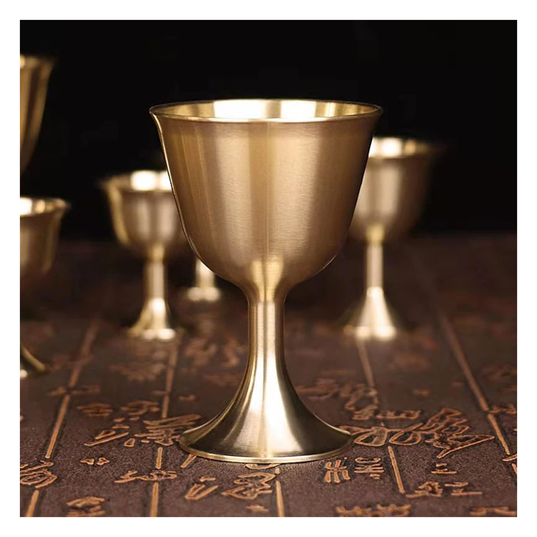 Cálice Taça Importado Dourada Vintage Dourado Escobado G - Novo Israel ...