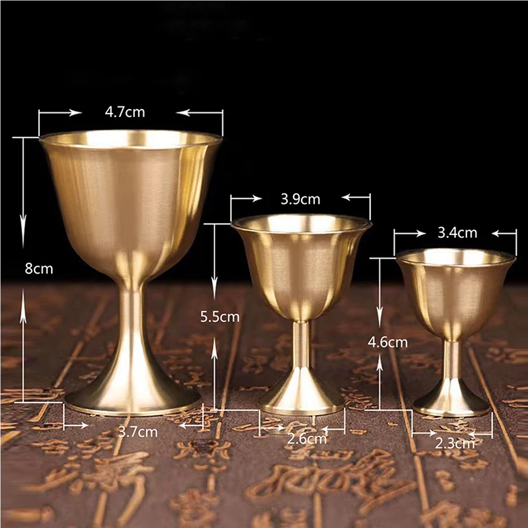Cálice Taça Importado Dourada Vintage Dourado Escobado G - Novo Israel ...