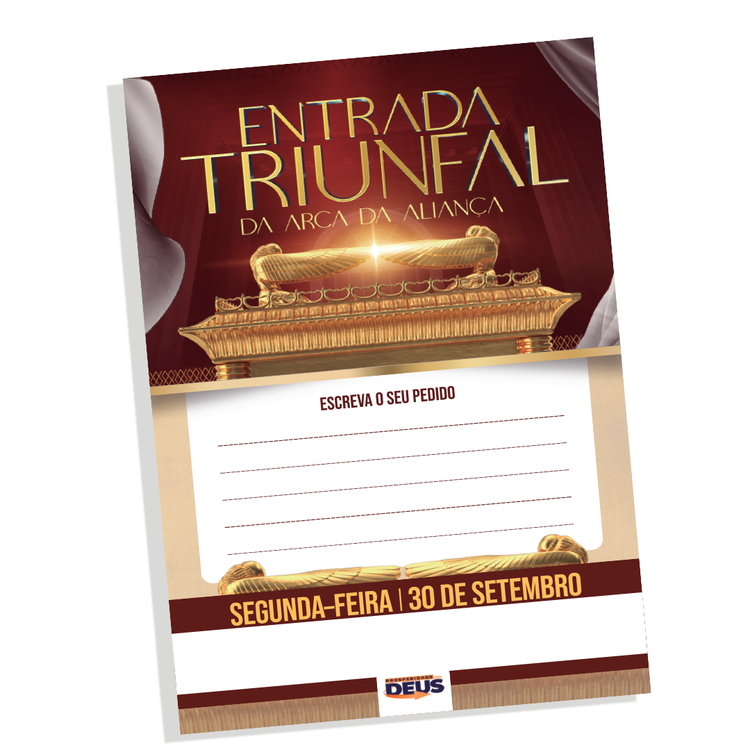 Folheto Arca da Aliança Nação Iurd 20x14 - 200 unidades - Novo Israel ...