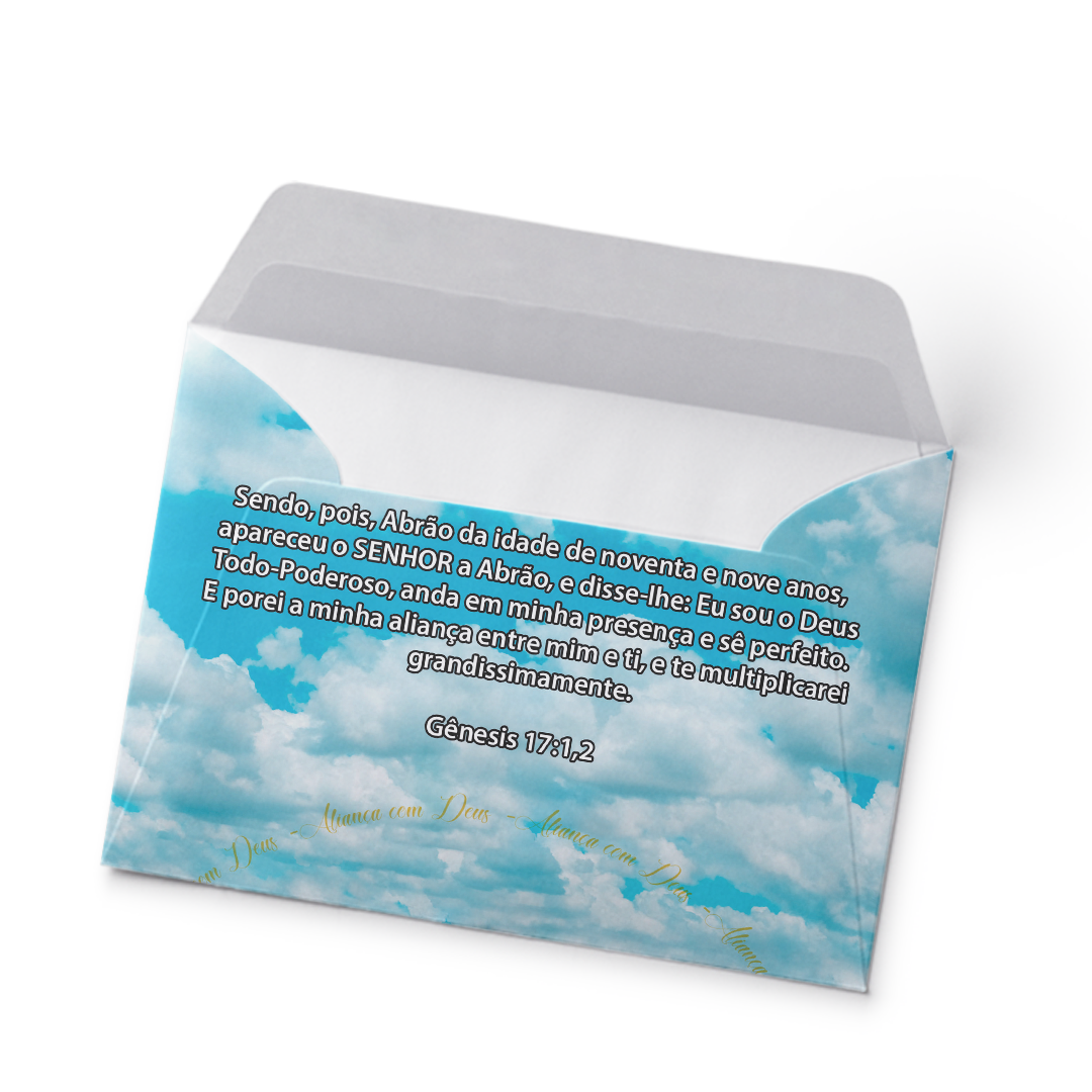 Aliança com Deus Envelope Colado igreja - 100 unidades - Novo Israel ...