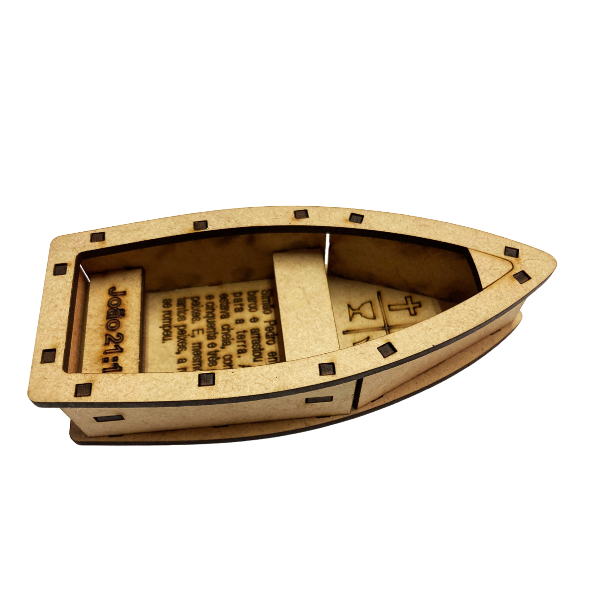 Barco Barquinho Pesca Maravilhosa em MDF Quadrangular - Novo Israel ...