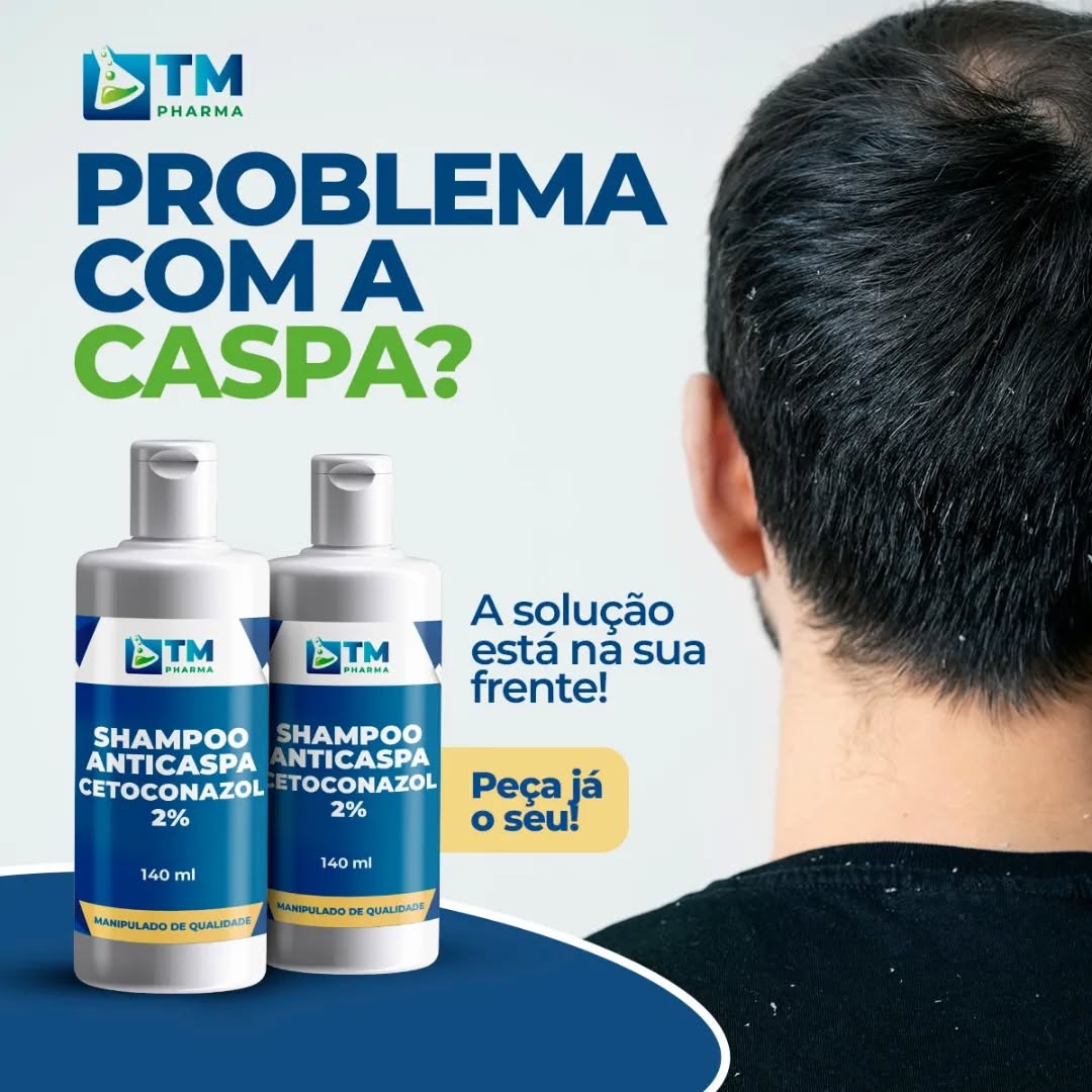 Shampoo Anticaspa Cetoconazol 2% 140ml - Combate a Caspa - TM Pharma ...