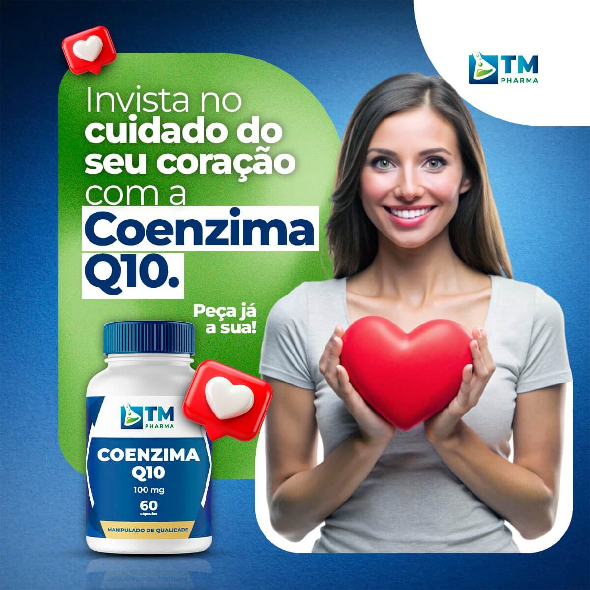 Coenzima Q10 100mg 30 Cáps – Energia Celular e Antioxidante - TM Pharma - Farmácia de ...