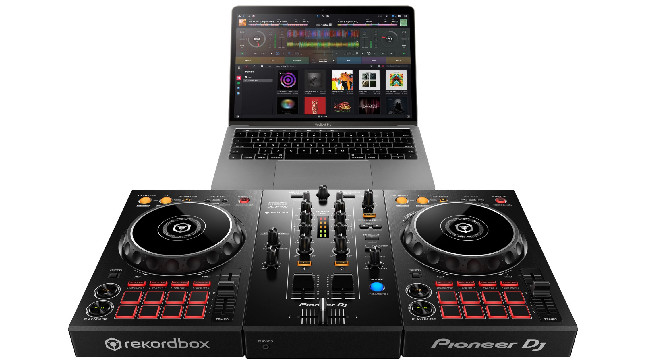 KIT DJ Controlador Pioneer DDJ 400 + Rack Titanium RDJ Control ...
