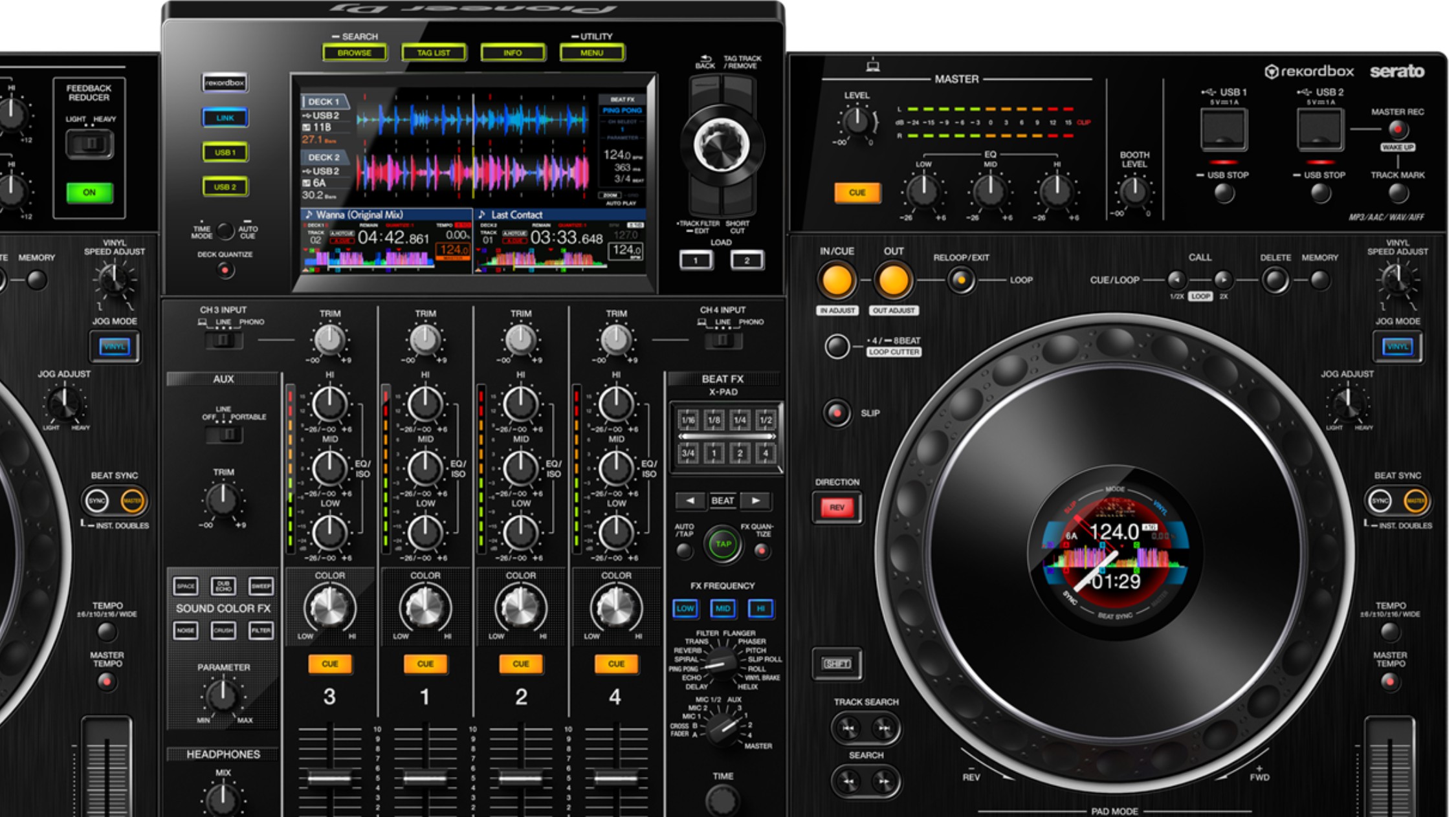 Controlador de 4 Canais Pioneer XDJ-XZ com RekordBox - Equipamentos ...