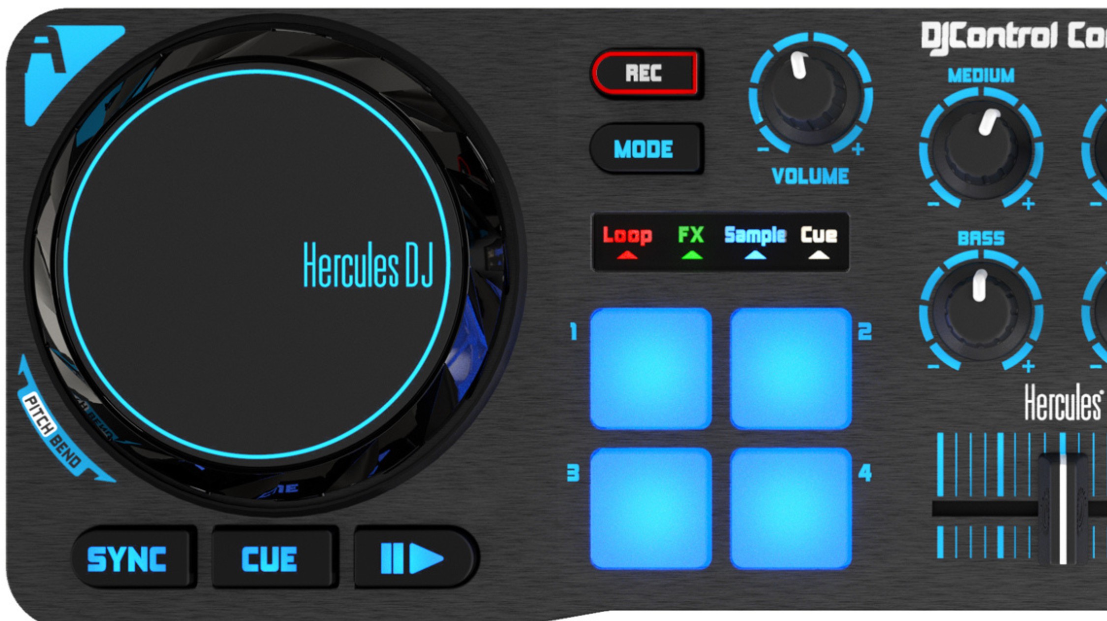 Controlador de 2 Canais Hercules DJ Control Compact com DJUCED ...