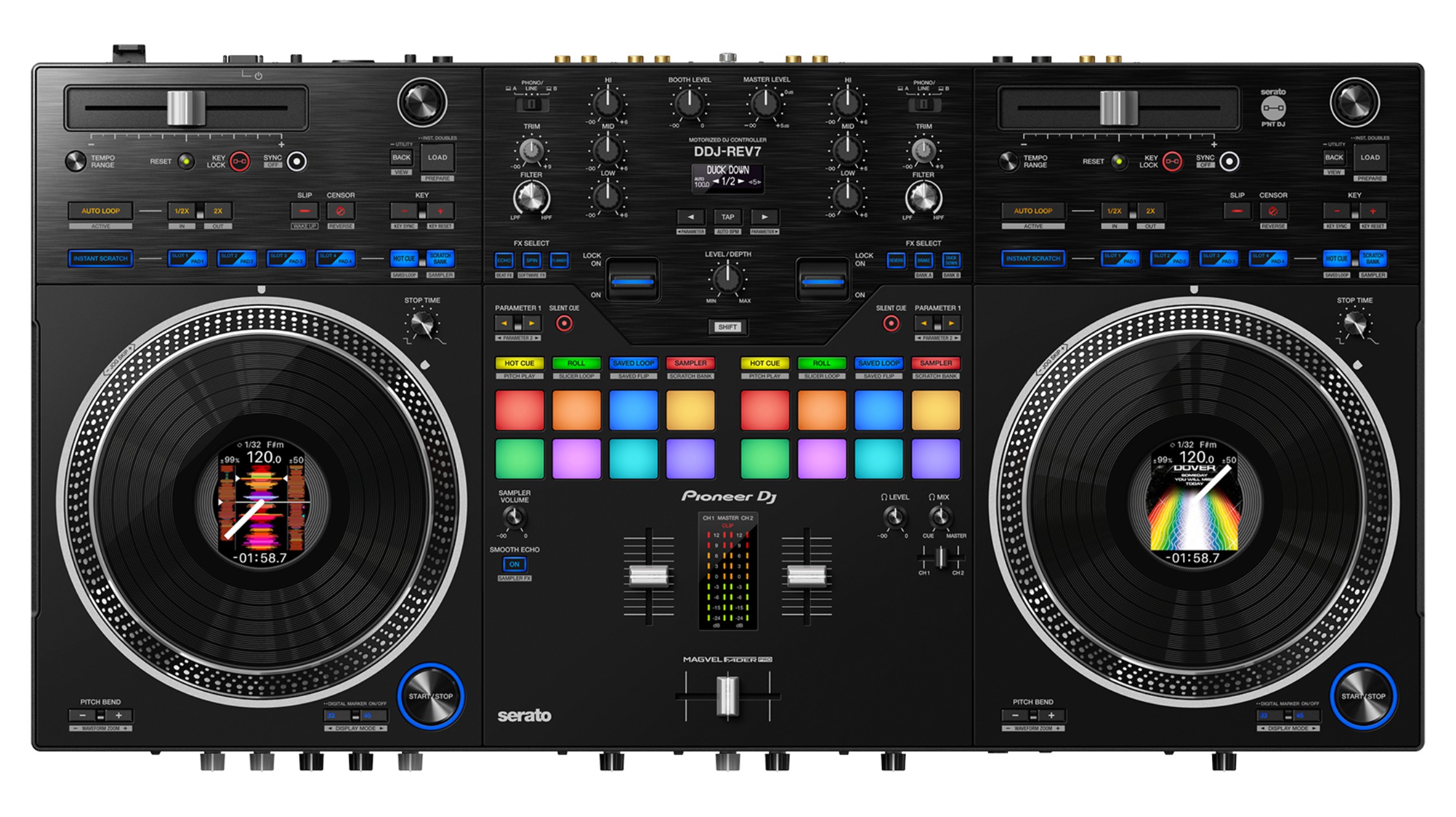 Controlador de 2 canais Pioneer DJs DDJ-REV7 para Serato DJ Pro ...