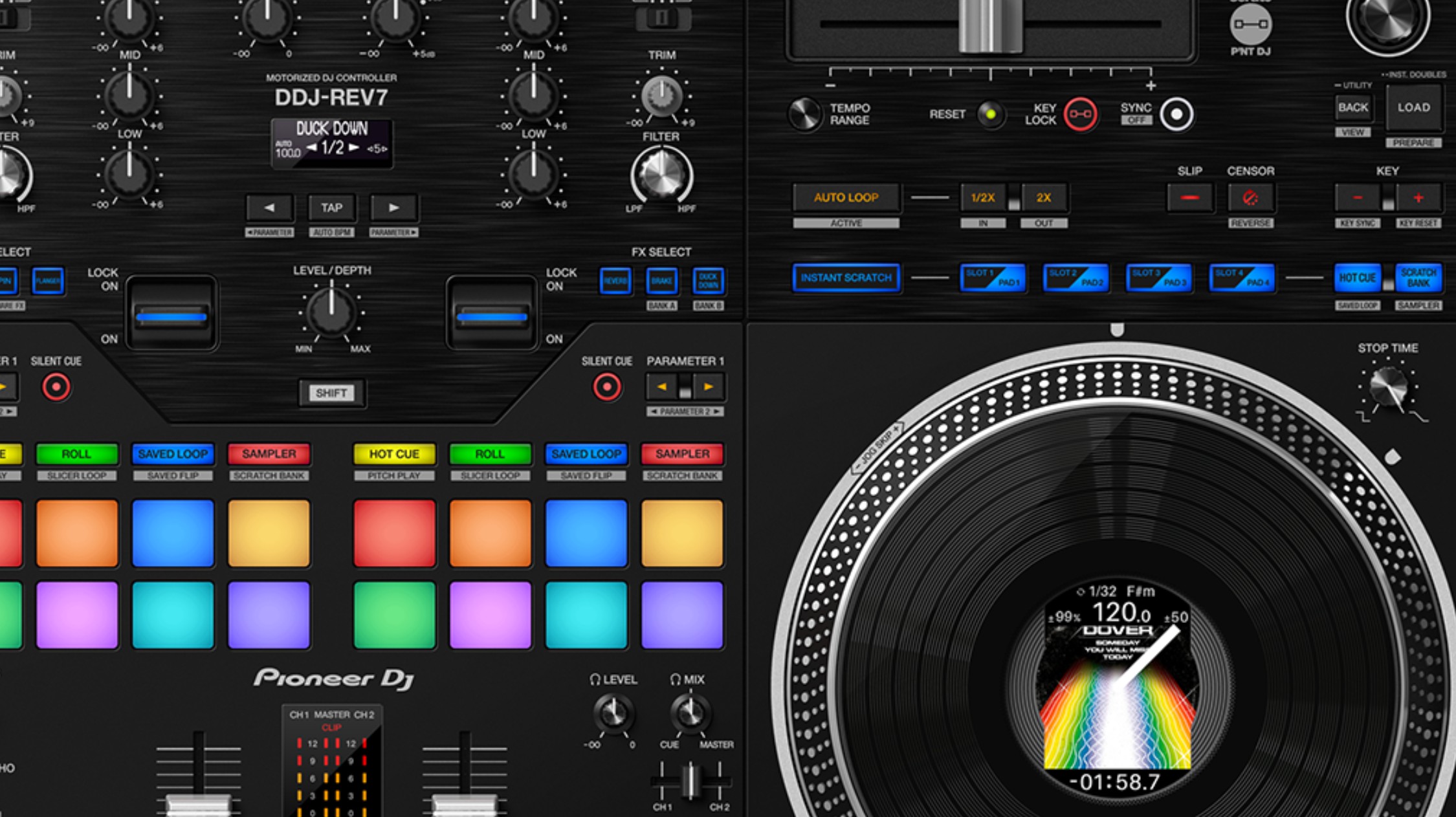 Controlador de 2 canais Pioneer DJs DDJ-REV7 para Serato DJ Pro ...