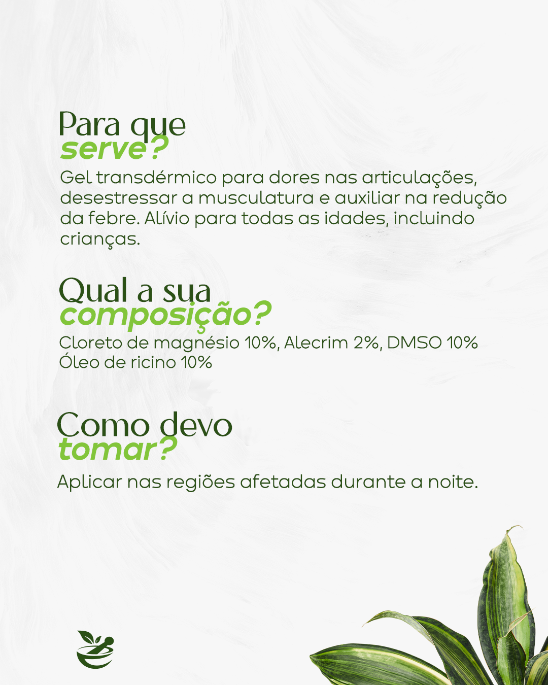 Gel transdermico - Cloreto de magnésio - Drogapi