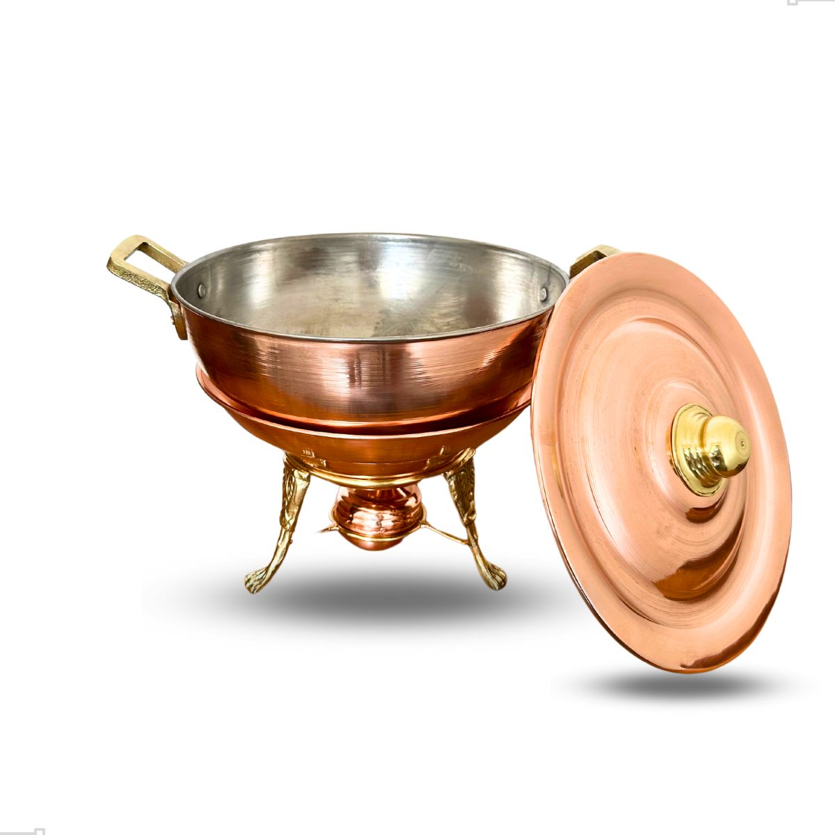 Rechaud De Cobre Puro Banho Maria 3 Litros Com Tampa - Cobre Store ...